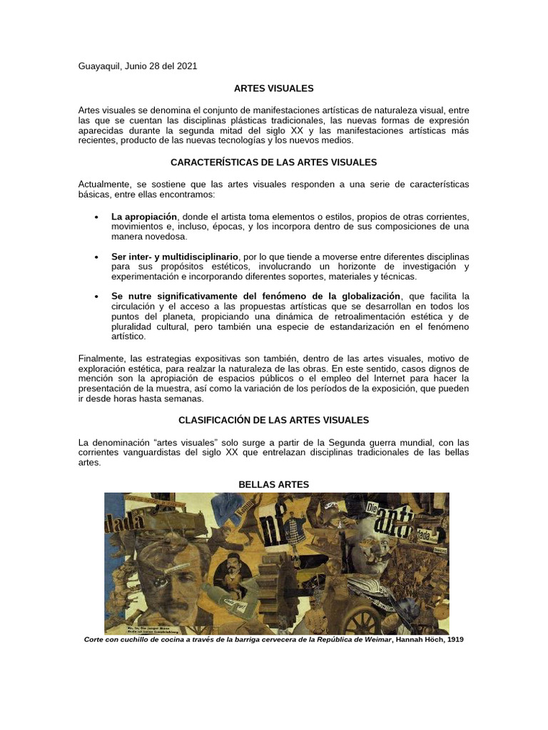Artes Visuales - 28-06-21 - 508081 | PDF