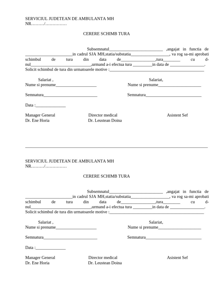 Cerere Schimb Amb. | PDF