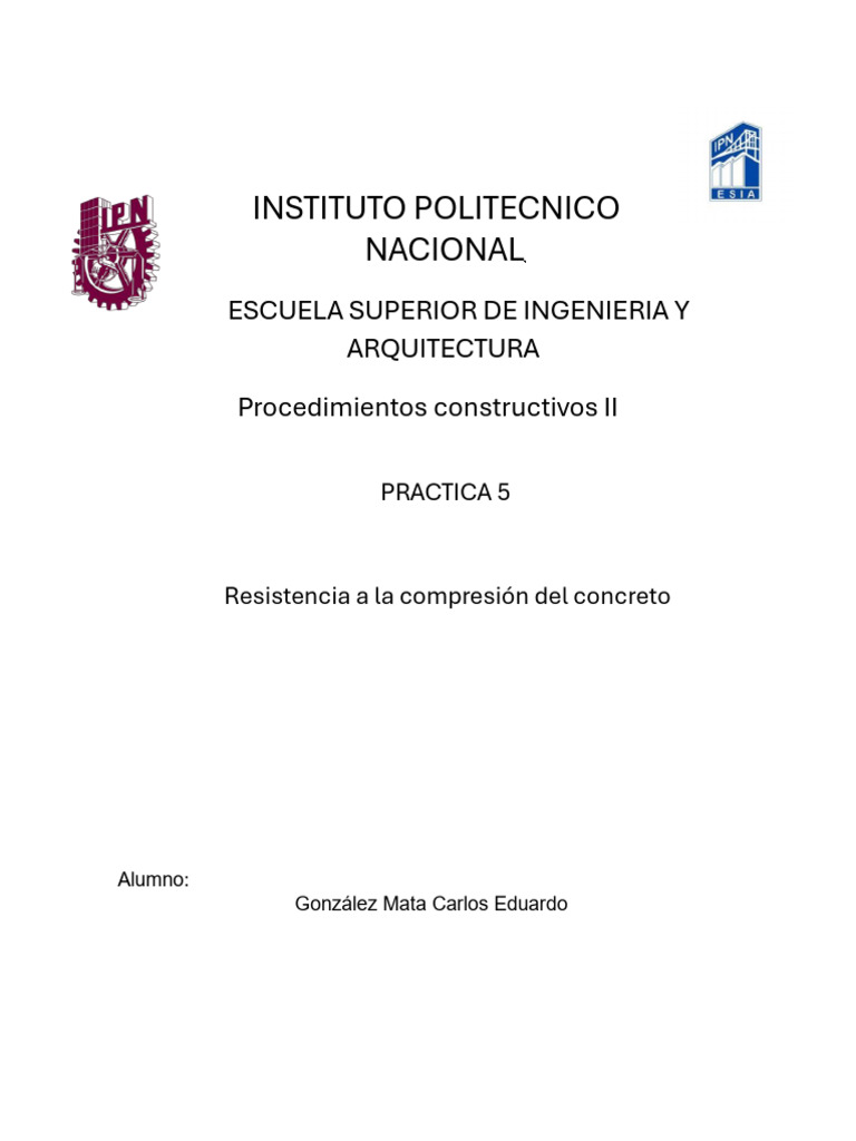 Practica 5 Procedimientos Constructivos II 4 | PDF