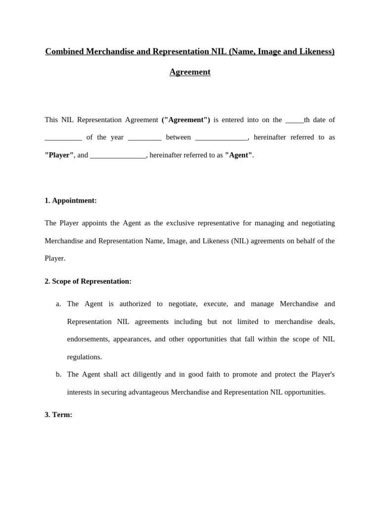 Combined Merchandise and Representation NIL | PDF