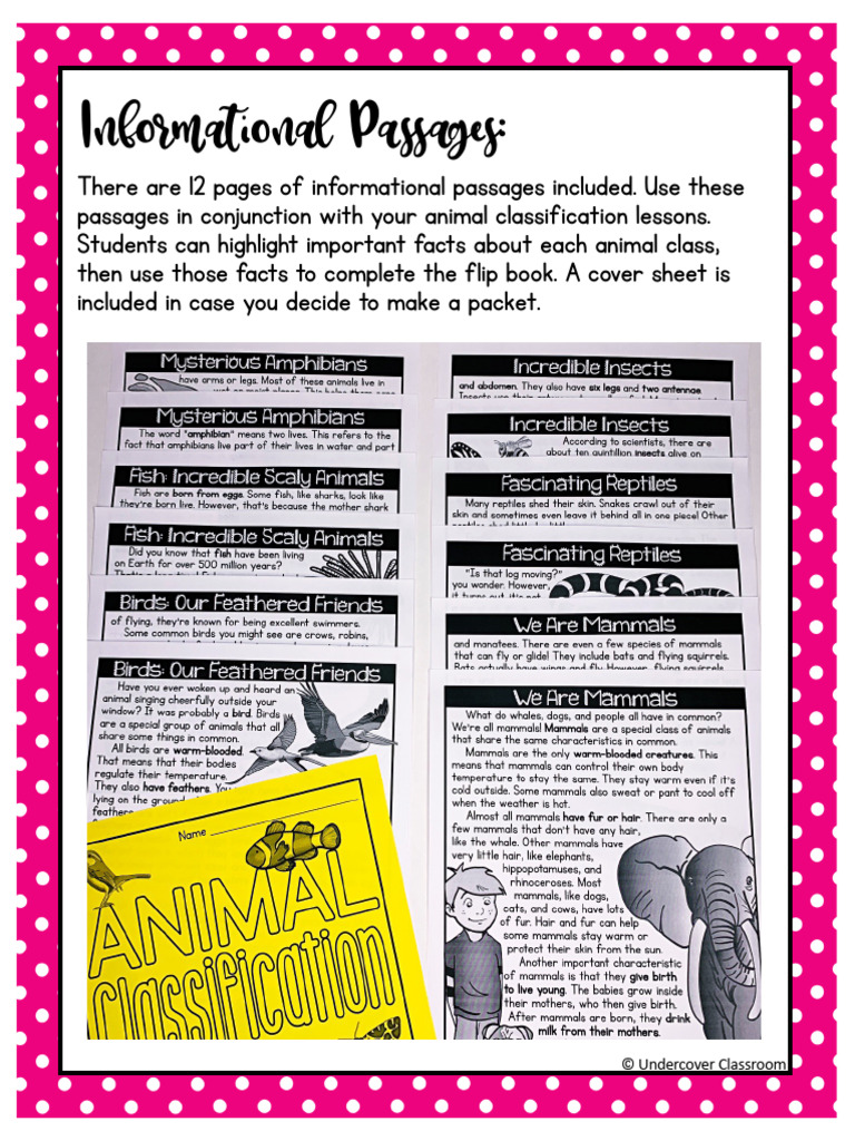 Animal Classification Passages | PDF