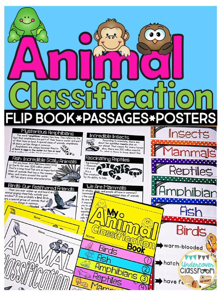Animal Classification Flipbook & Posters | PDF