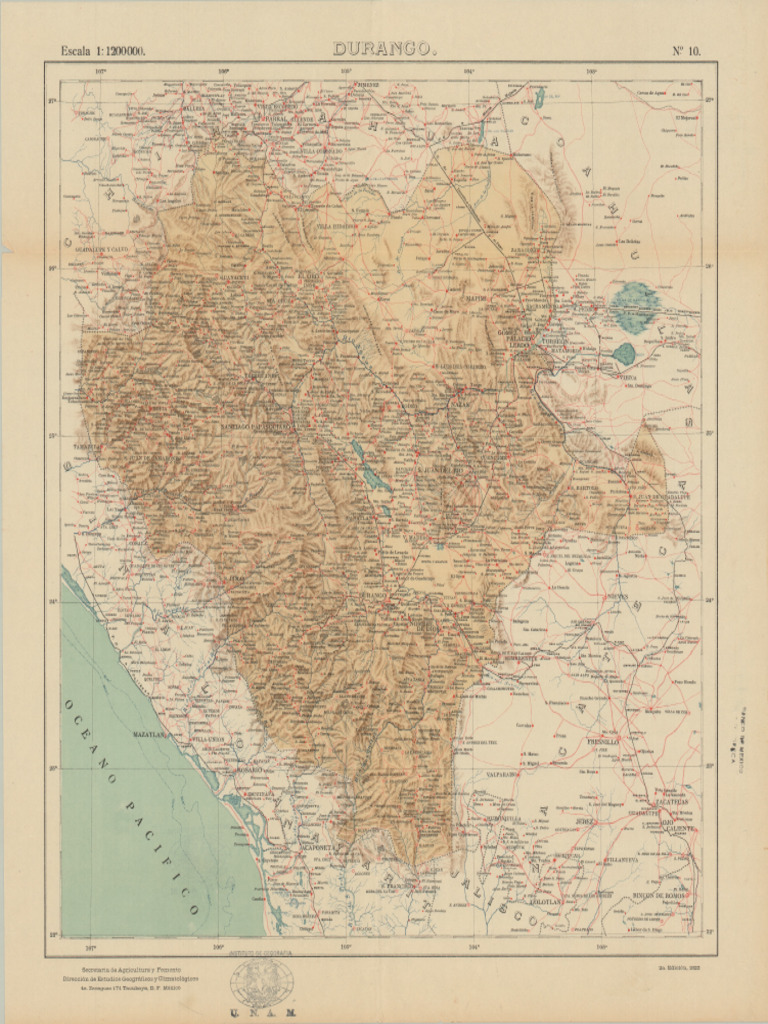 Mapa Durango 1922 | PDF