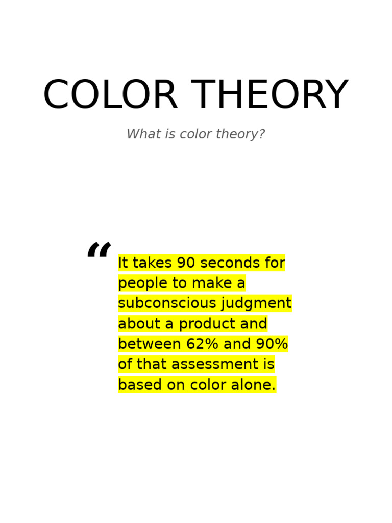 Color Theory | PDF