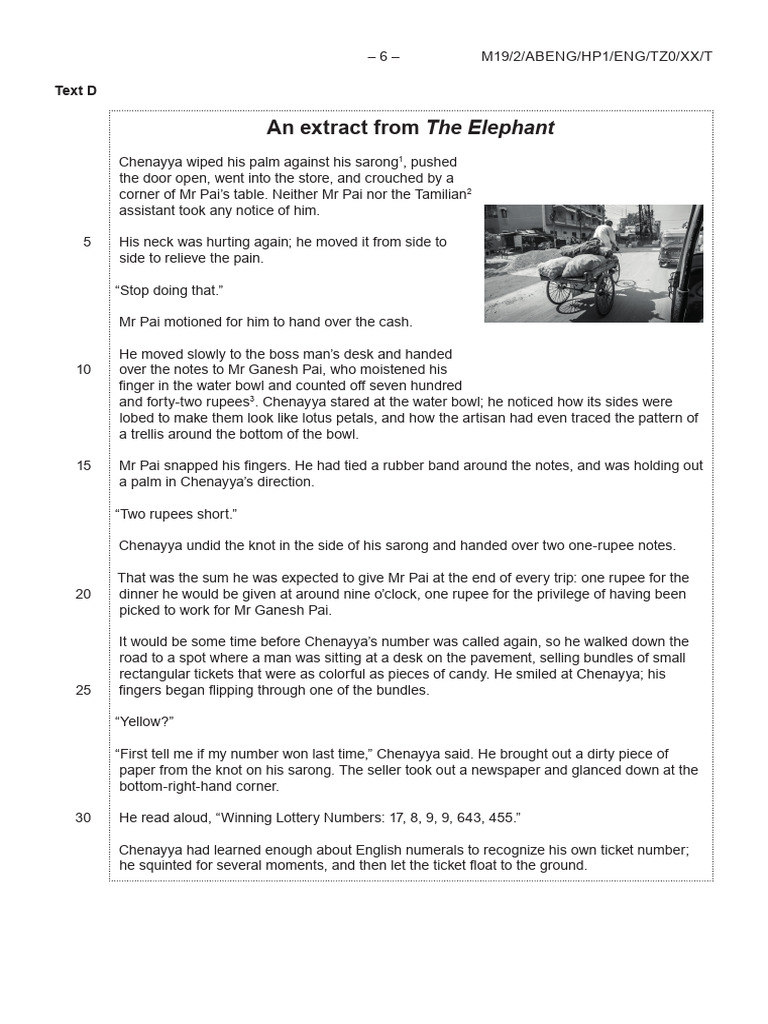 English B Paper 1 Text Booklet Hl-7-8 | PDF