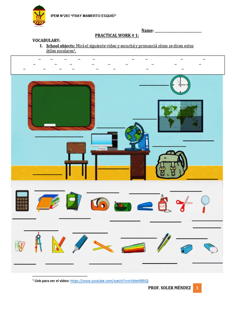 PRACTICAL WORK # 1- 1ST YEAR (1) | PDF