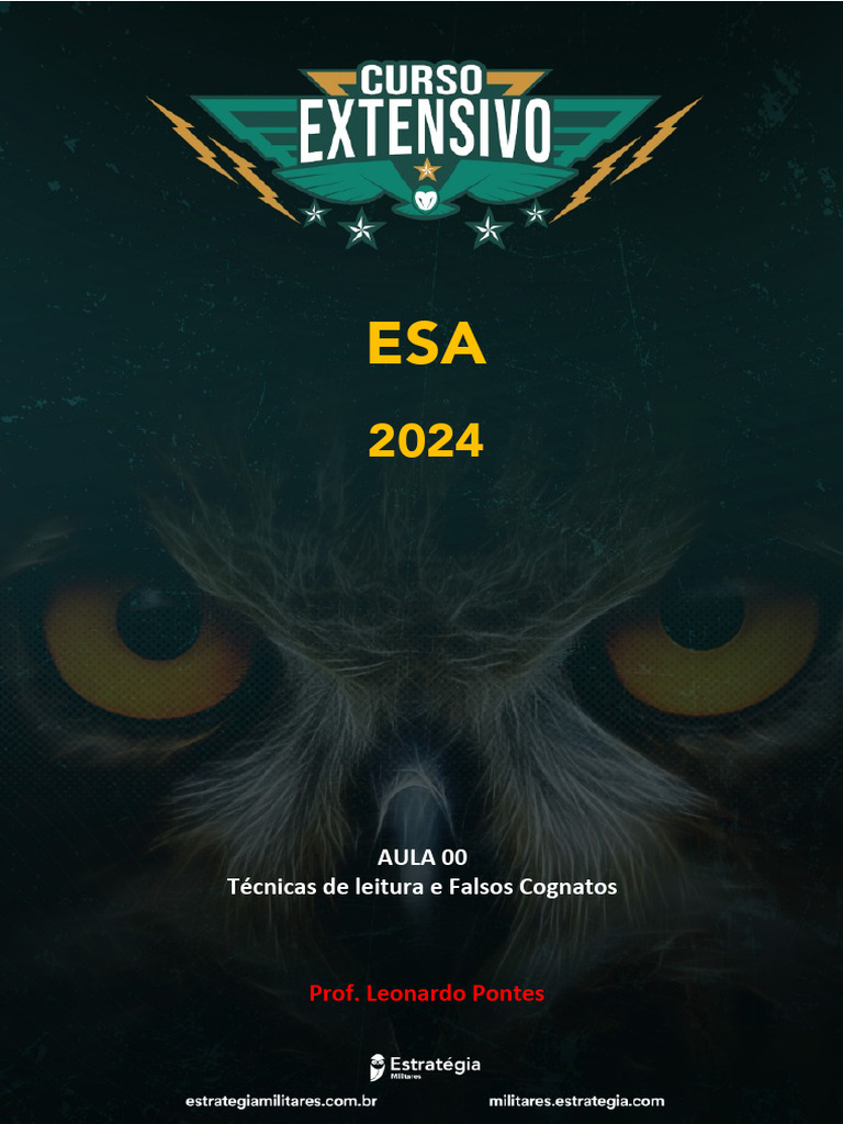 AULA 00 - ESA 2024 | PDF
