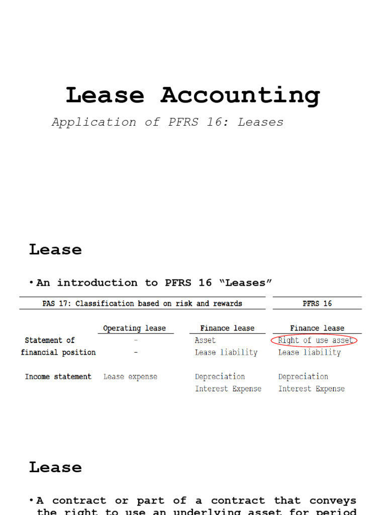 Lease Accounting Part 1 Lessee | PDF