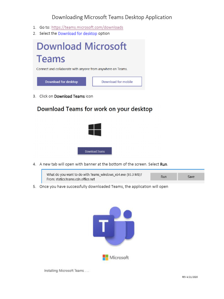Download Microsoft Teams Desktop App | PDF | Computers