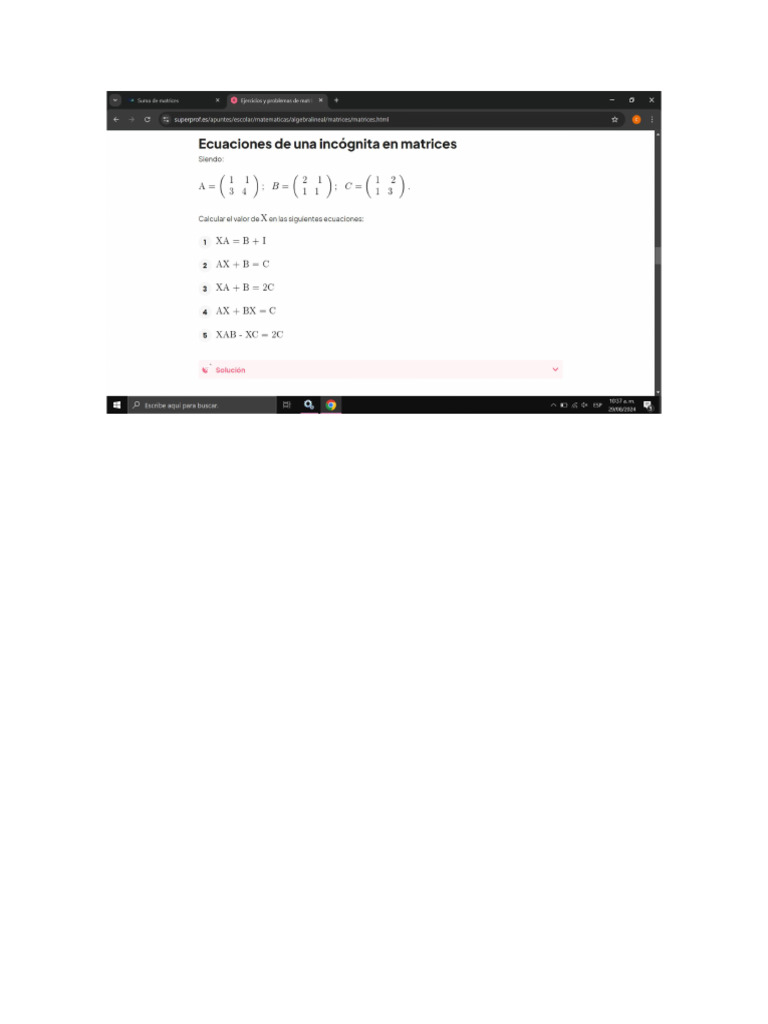 Ejemplo de Matrices | PDF