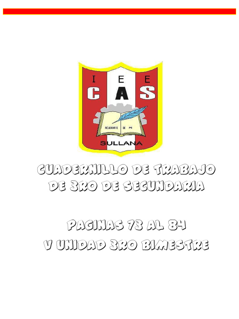 Ficha7-Cuadernillo de Trabajo 3ro | PDF