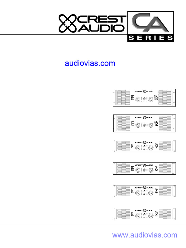 Crest Audio Ca Series Manual de Usuario | PDF