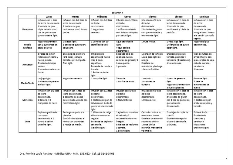 plan semanal ddp - semana 4 | PDF