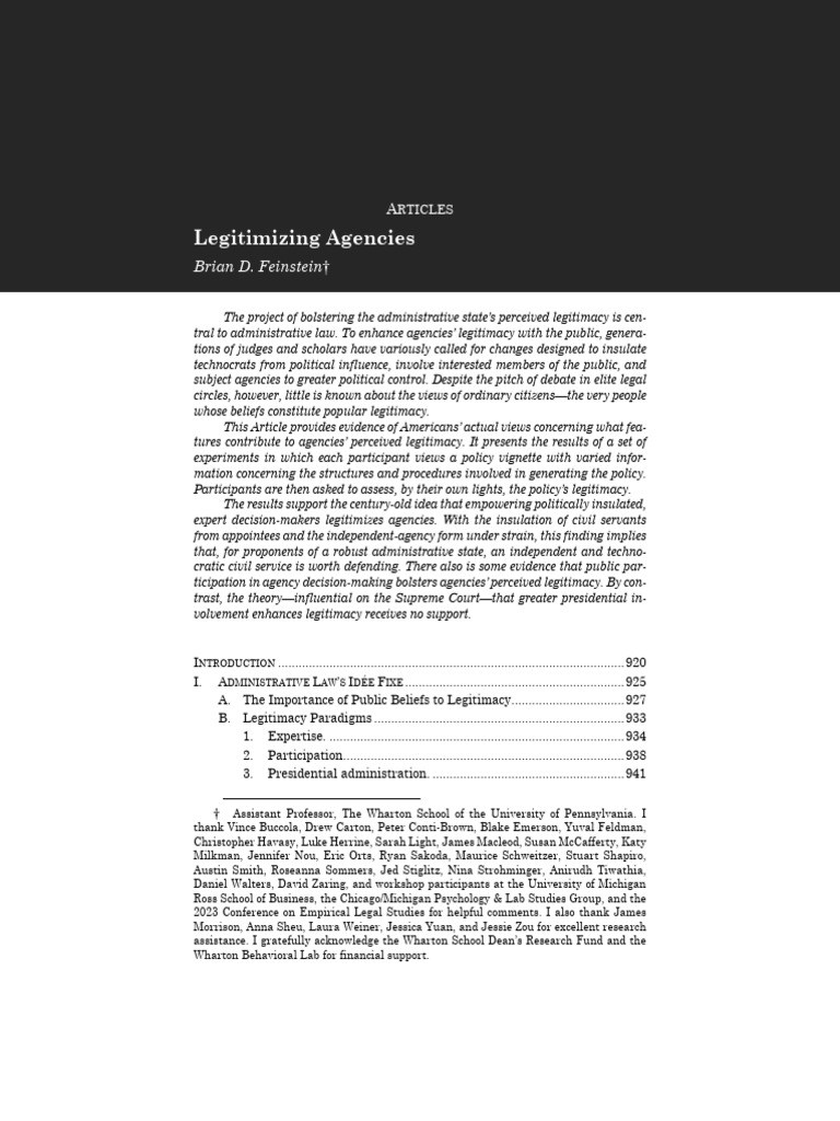 Legitimizing Agencies | PDF