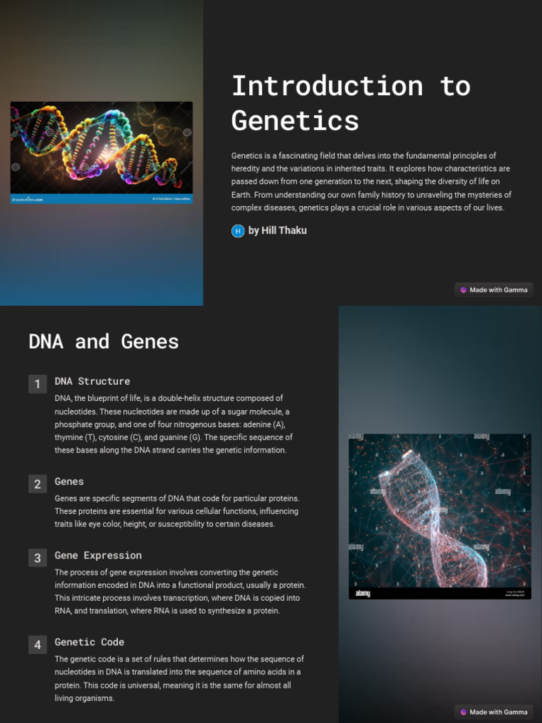 Introduction To Genetics | PDF
