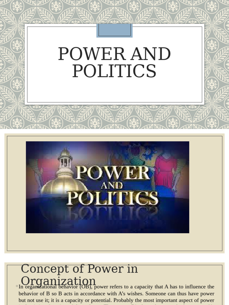 Power and Politics | PDF