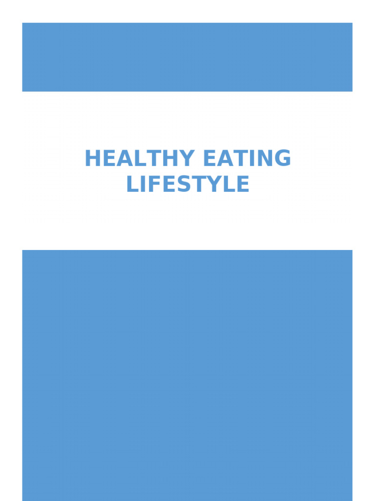Healthy Eating Lifestyle | PDF