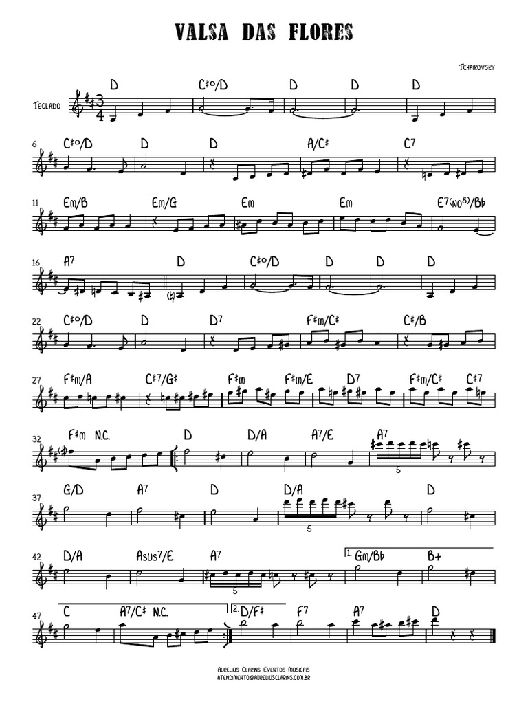 Valsa Das Flores - Tchaikovsky - Teclado | PDF