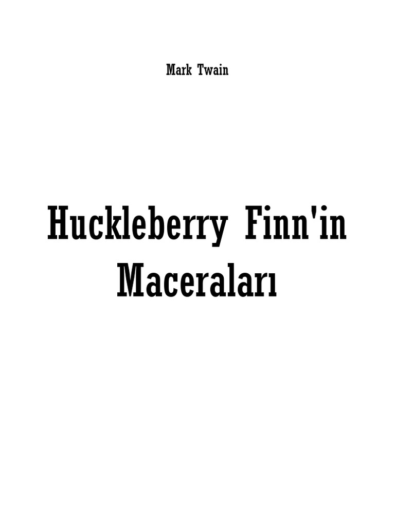 Huckleberry Turkish Translate PDF