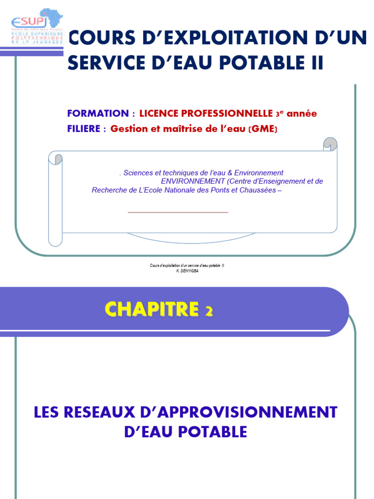 Chap 2.2-Les Réseaux AEP (Distribution) | PDF
