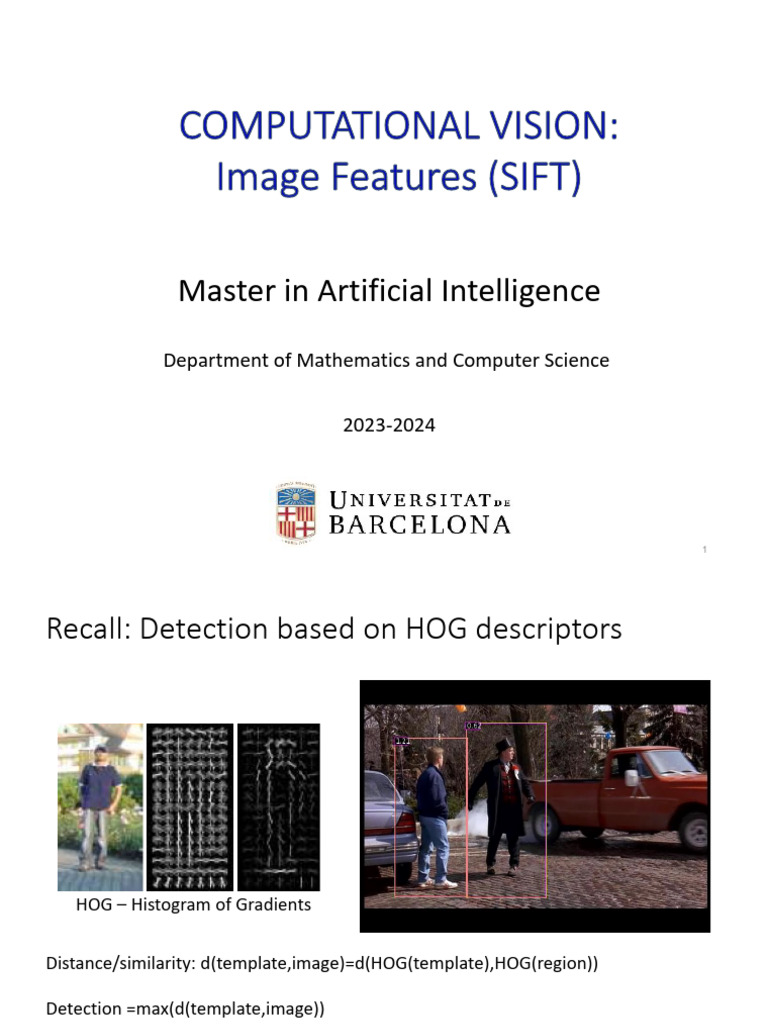 CV-2324_Class4_SIFT | PDF