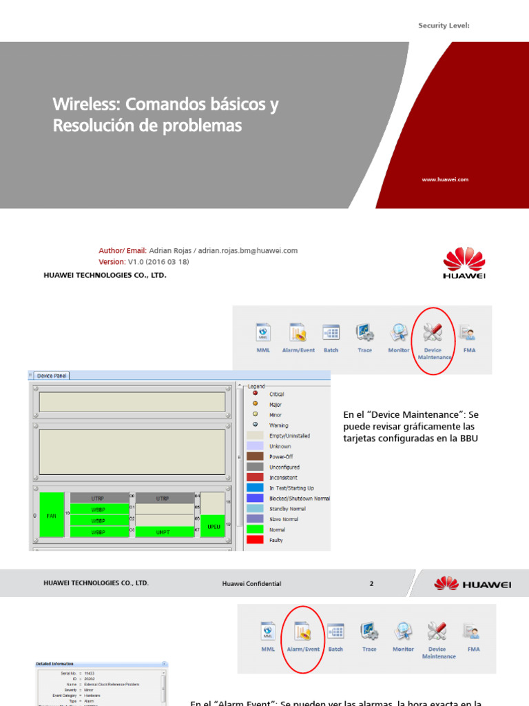 Wireless - Troubleshooting - Basic Commands - Alarms | PDF | Telecommunications | Computer ...