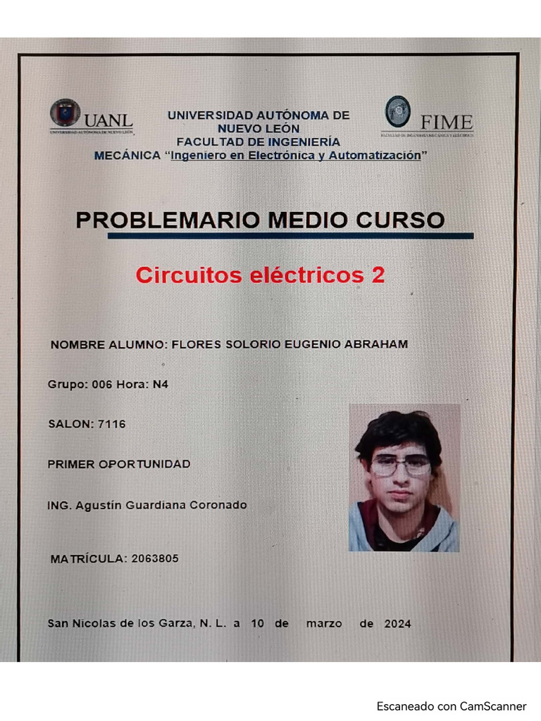 Problemario Medio Curso | PDF