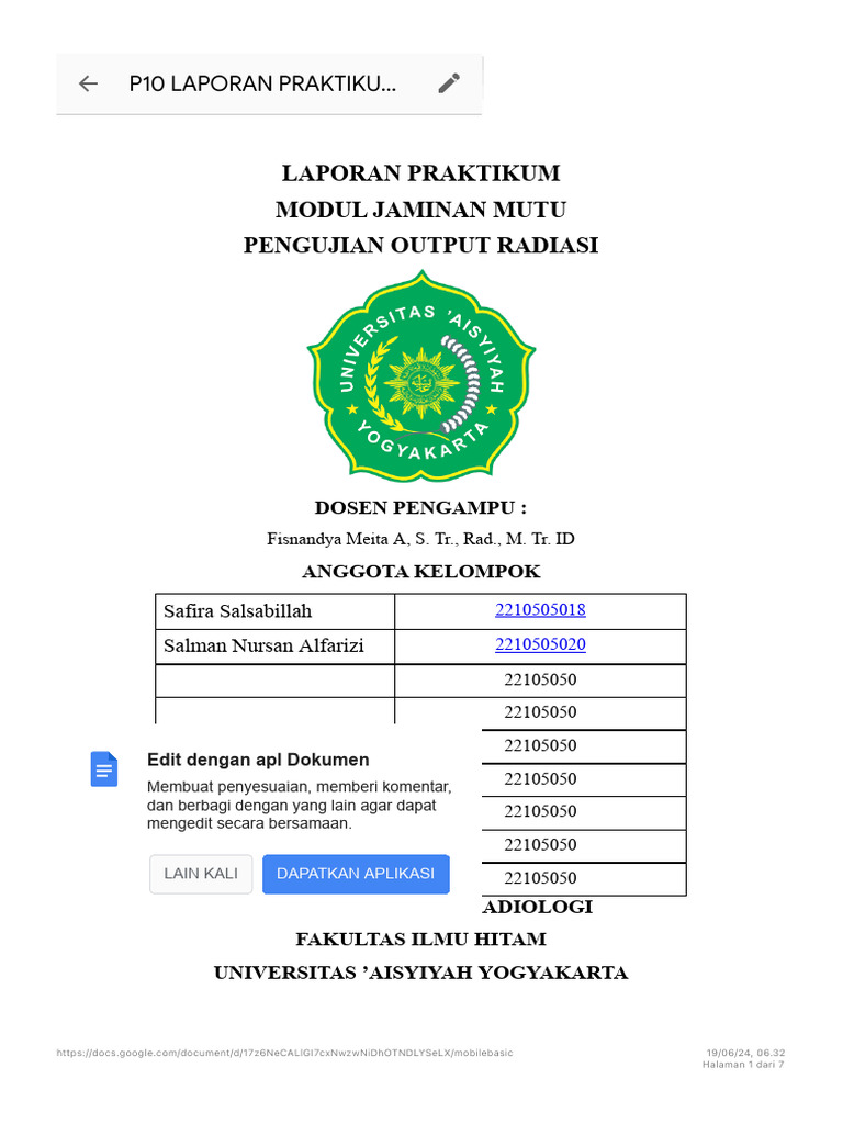 p10 Laporan Praktikum Meita | PDF
