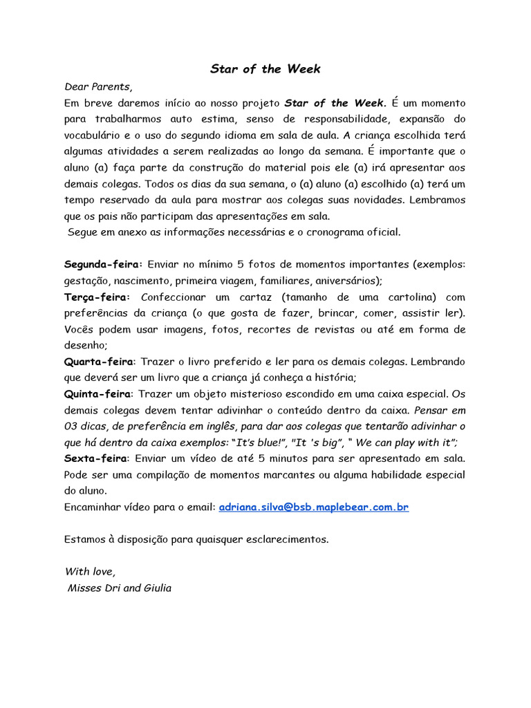 Star of The Week | PDF