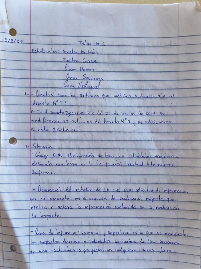 Taller 1 y 2 EIA | PDF