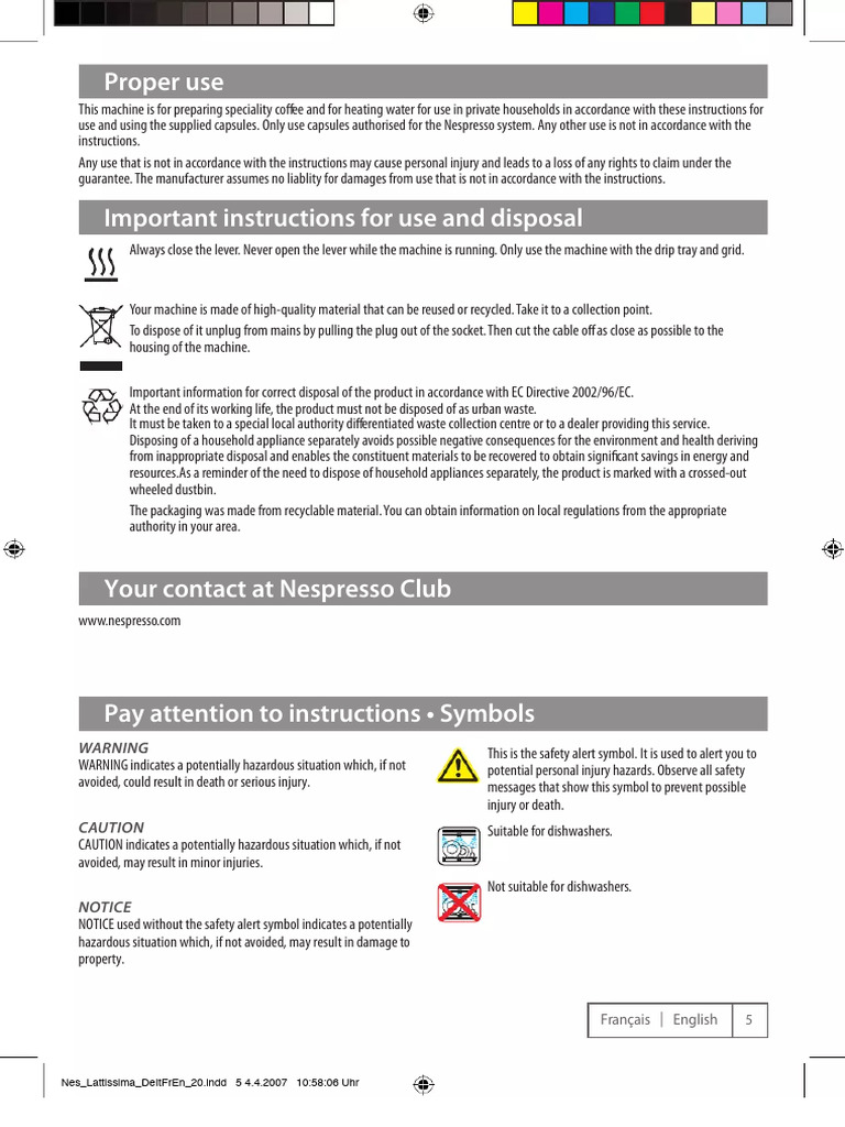 User Manual DeLonghi Nespresso Lattissiama EN 680 (English - 28 Pages ...