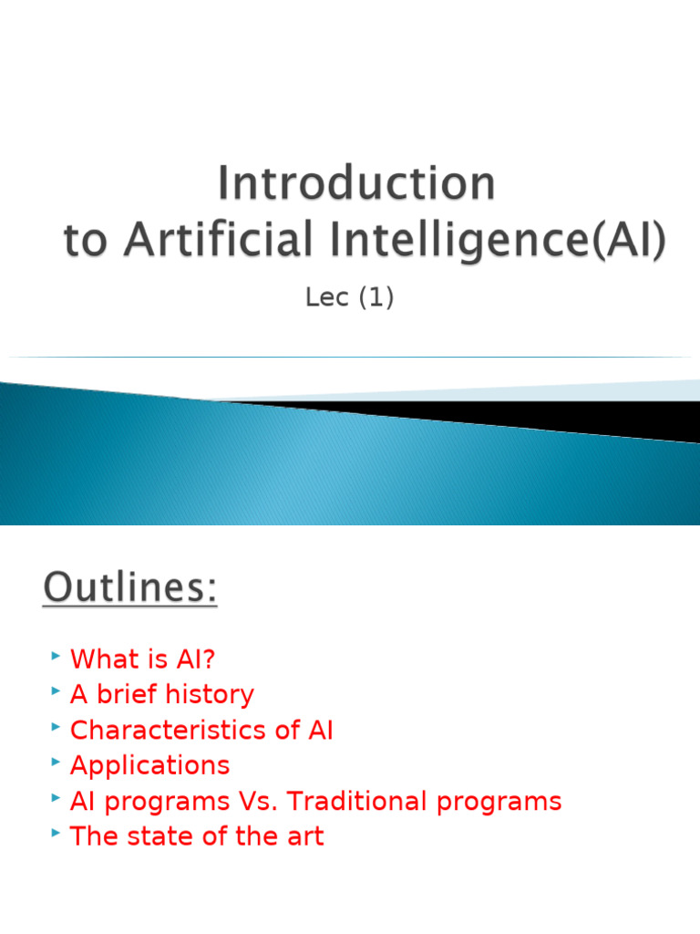 AI Lec1 | PDF
