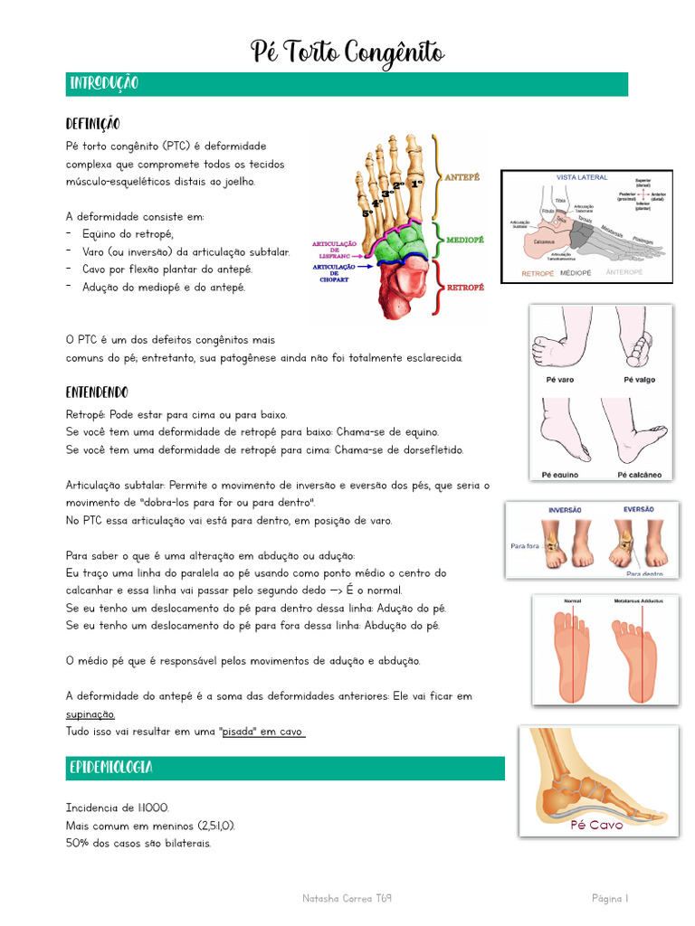 Tratamento do Pé Torto Congênito | PDF | Sistema Locomotor | Ciências e ...