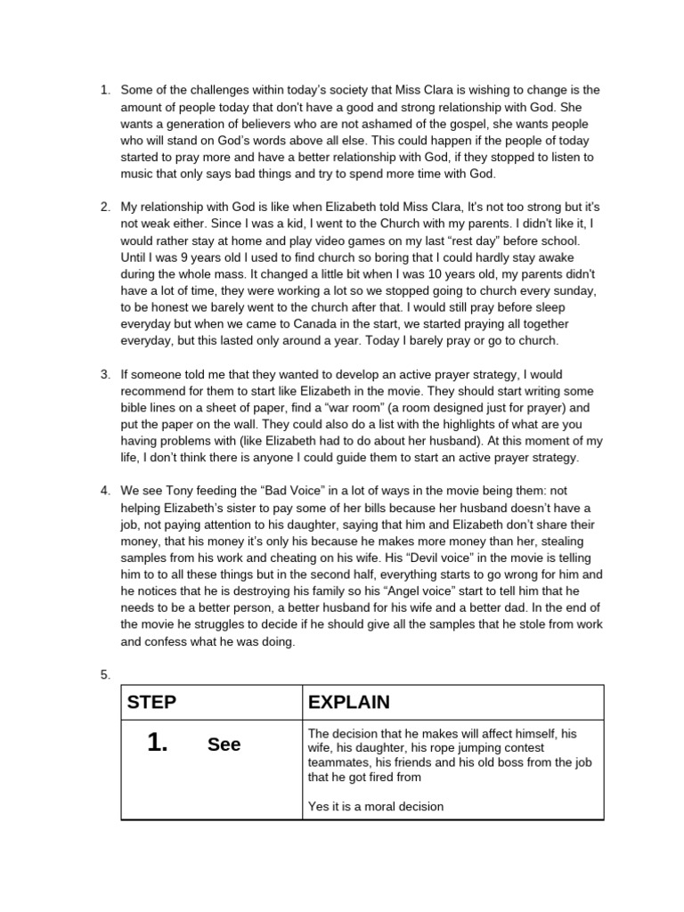 War Room Movie Assignment | PDF