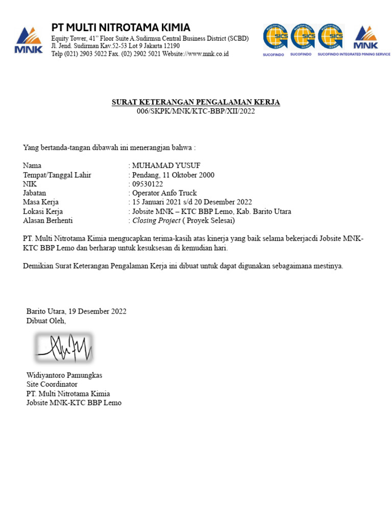 PT Multi Nitrotama Kimia 1 | PDF | Komputer