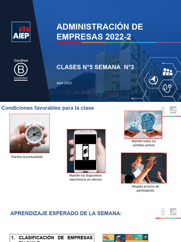 Clase #5 Semana N°3 Administración de Empresas | PDF