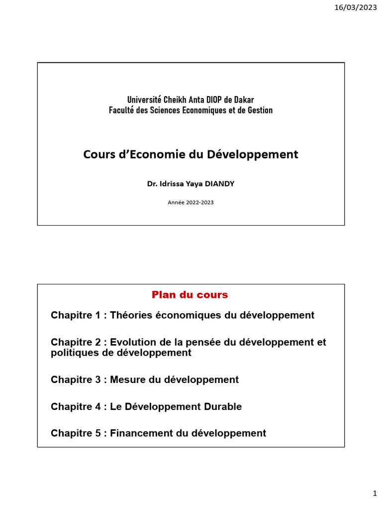 Eco Dev Chap1 2023 (Copain JO) | PDF