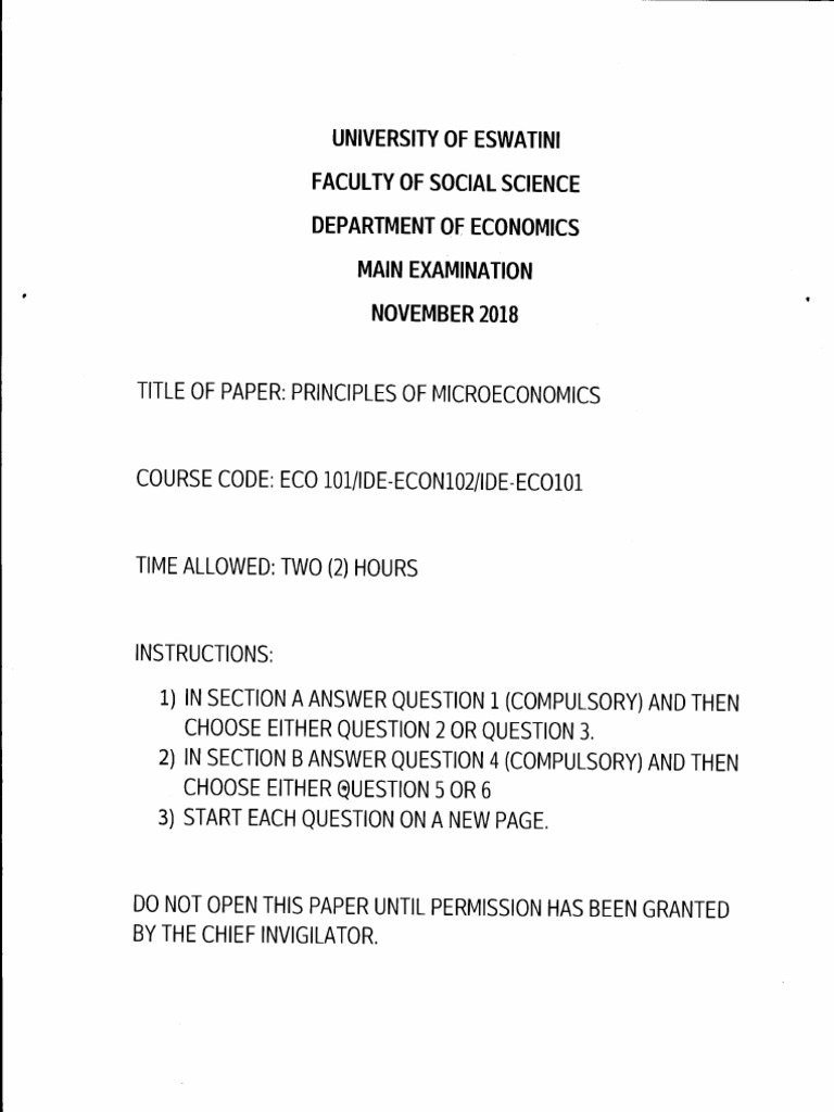 Eco 101 M 2019 | PDF