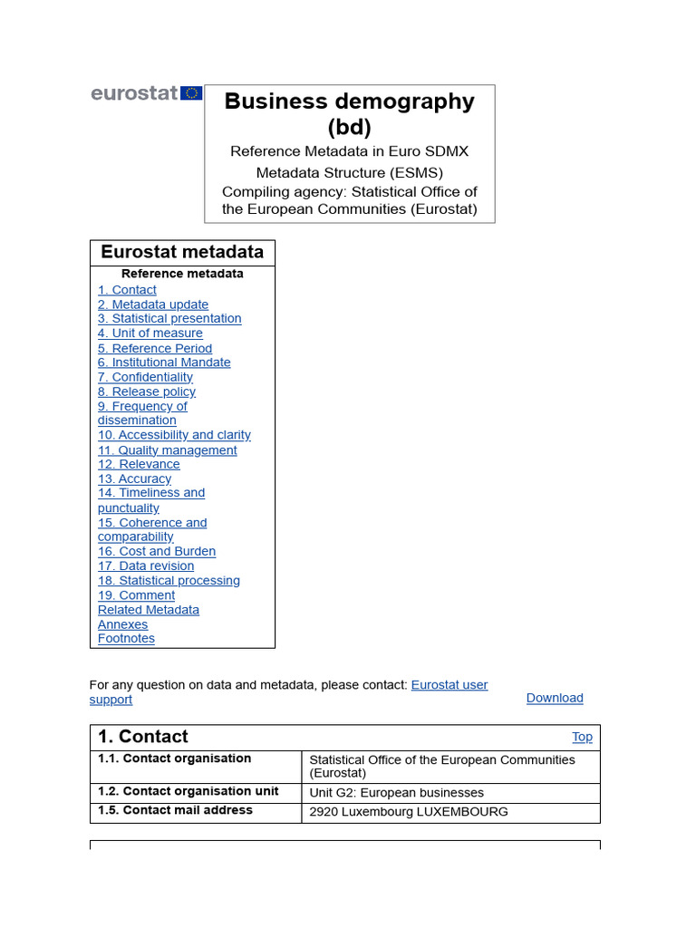 Business Demography | PDF