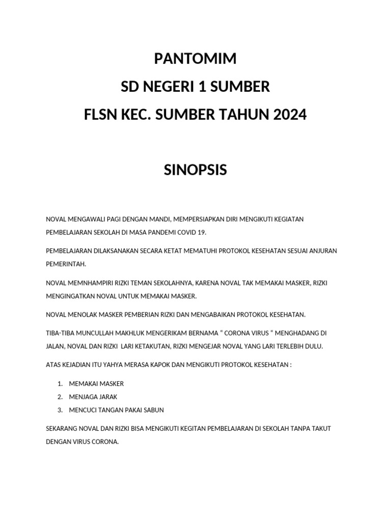 Sinopsis Pantomim | PDF