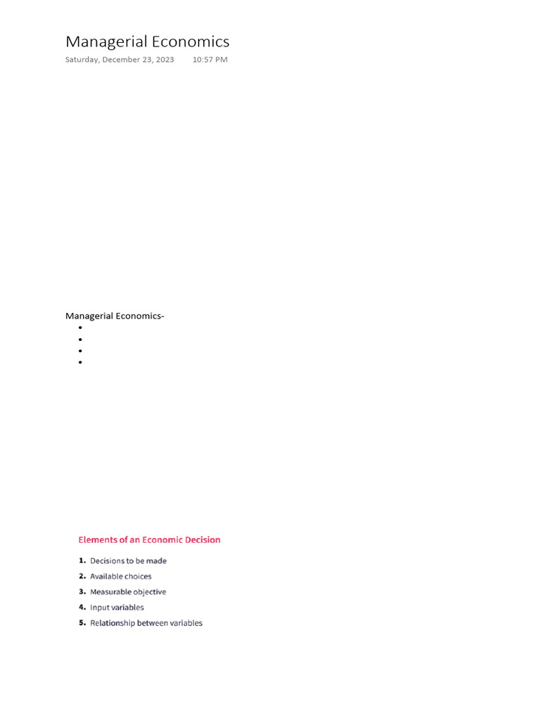 Managerial Economics | PDF