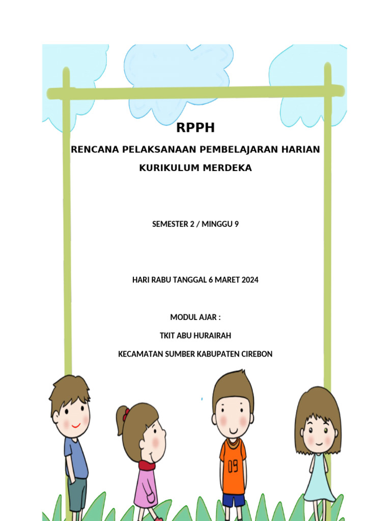 RPPH Kurikulum Merdeka Minggu Ke 9 | PDF