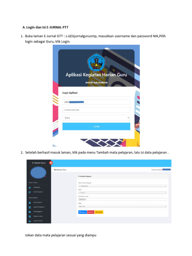 Panduan E-Jurnal GTT 2024 | PDF
