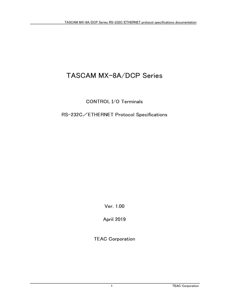 MX DCP Protocol v100 | PDF