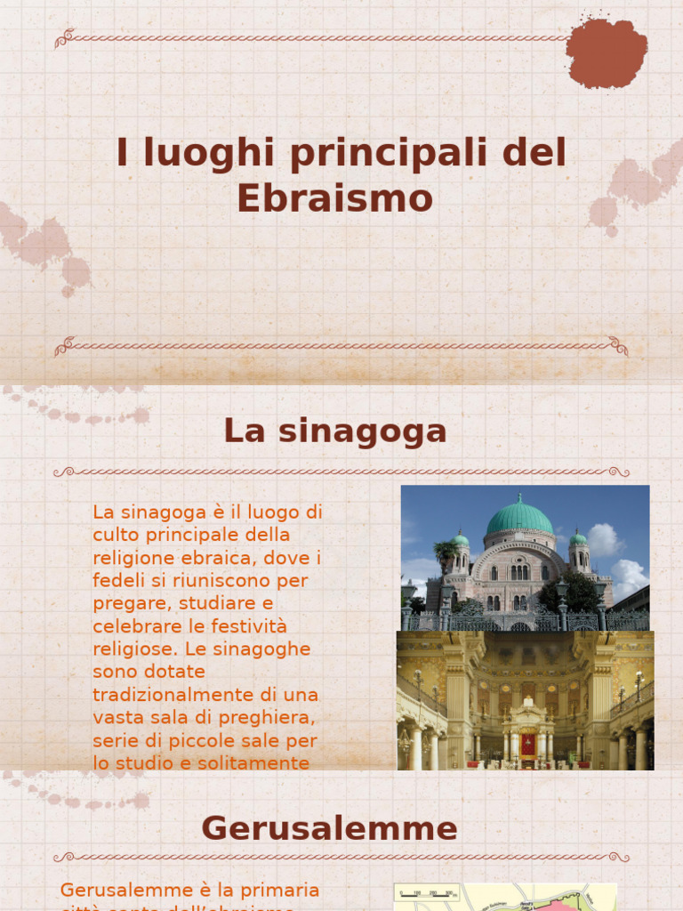 I Luoghi Principali Del Ebraismo | PDF