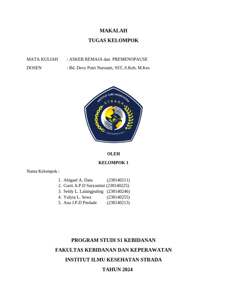 MAKALAH Kel 01 - Ibu Eka | PDF