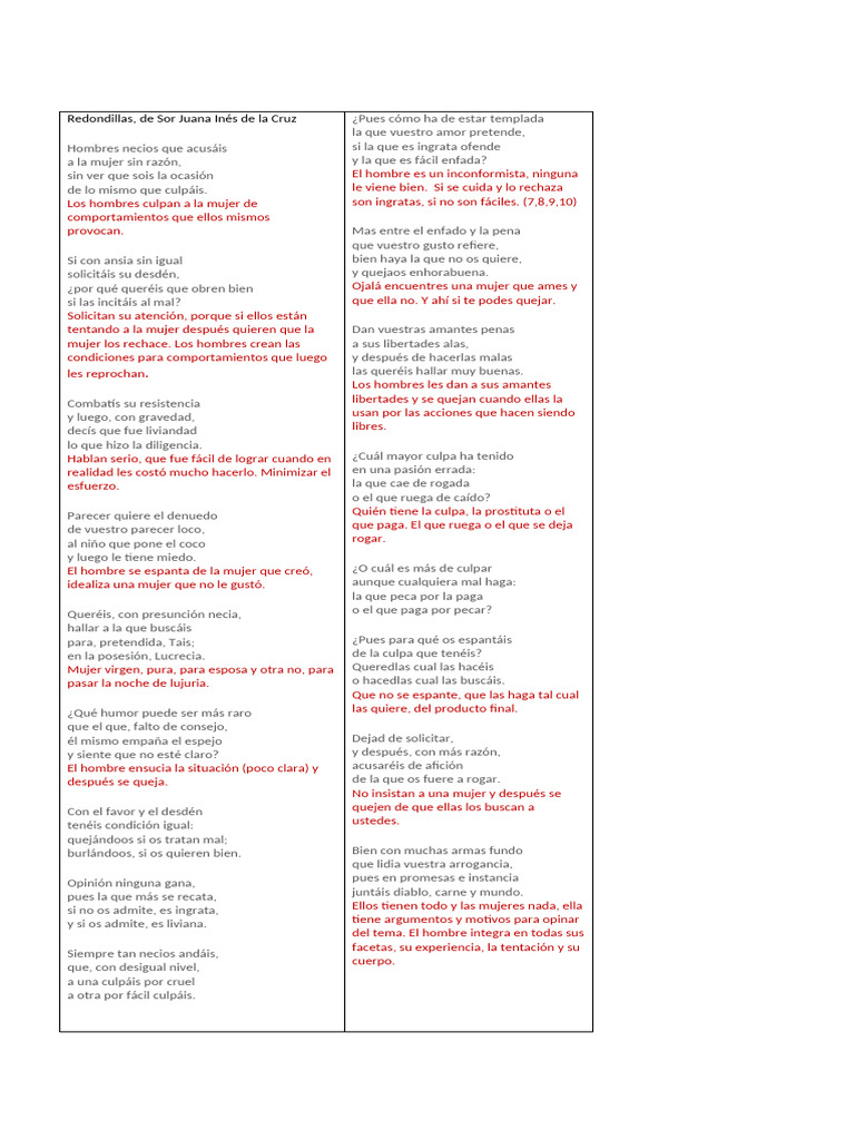 Redondillas y Significados | PDF Redondillas y Significados | PDF