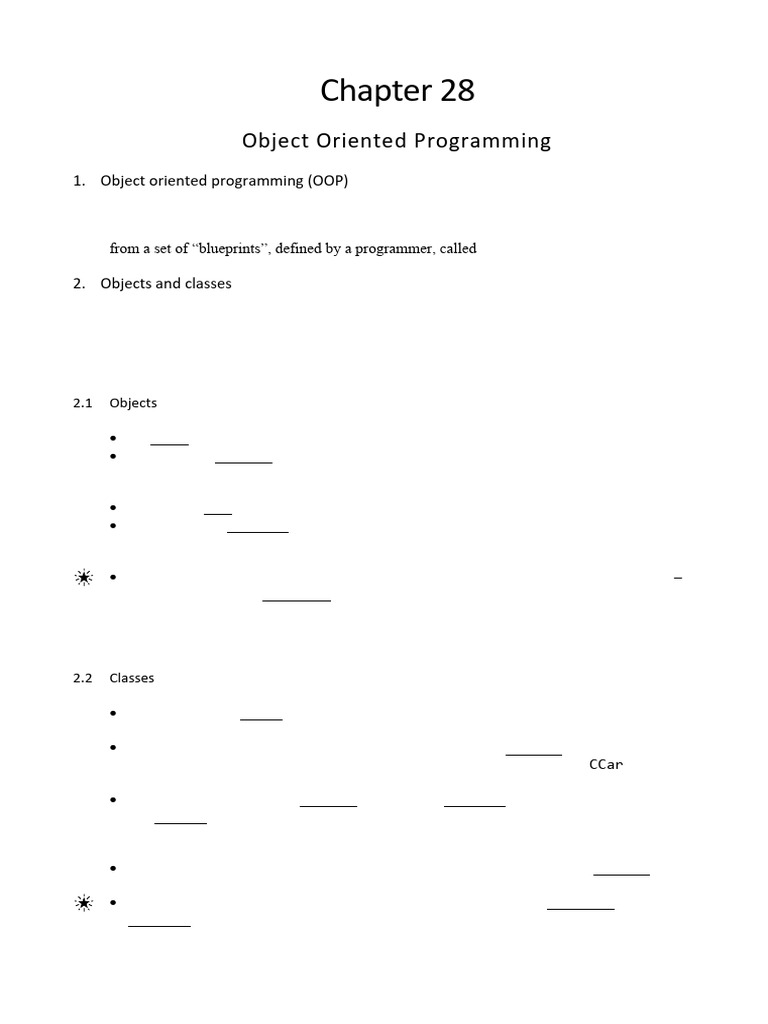 Chapter 28 (OOP) | PDF