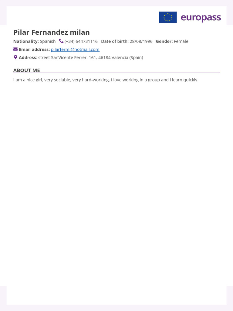 CV - Pilar Fernandez Milan | PDF