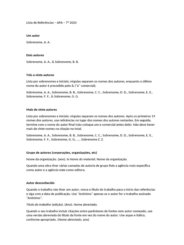 Apa Referencias 7 Ed 2020 | PDF